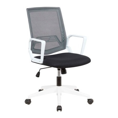Gec Interion Mesh Task Chair w/ Fabric Seat, Black w/ White Frame HX ...