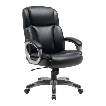 Gec Interion Leather Executive Chair, Black 695980 | Zoro