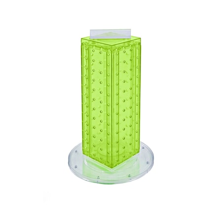 Azar Displays Four-sided 4'' W x 12'' H Pegboard Tower with Revolving 9 ...