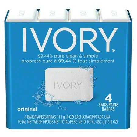 Procter & Gamble P&G Ivory Bar Soap 4 oz Original Scent 1 4, 4PK 82757 ...