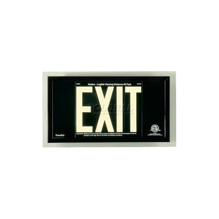 American Permalight Black Aluminum Exit Sign Inside Black Aluminum ...