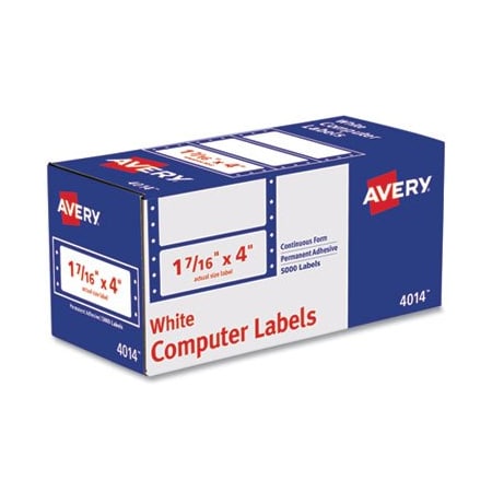 Avery Dennison Avery, DOT MATRIX PRINTER MAILING LABELS, PIN-FED ...