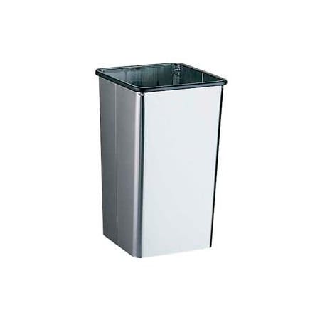 Bobrick Bobrick Stainless Steel Open Top Trash Can, 21 Gallon B2280 | Zoro