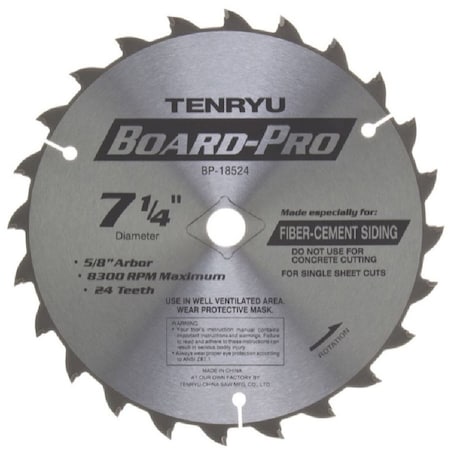 Tenryu 7-1/4in Board-Pro Blade Fiber-Cement Siding 24 Teeth BP-18524 | Zoro