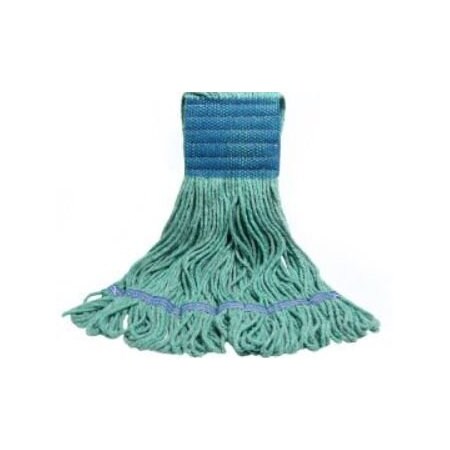 Abco Blue Looped End Mop Wide Band Med Blue Blended w/Green Mesh Mop ...