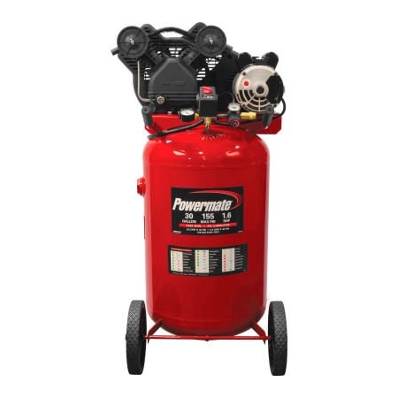 Mat Industries Powermate 1.6 HP 30 Gallon Portable Electric Air ...