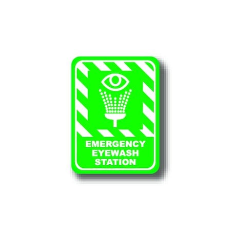Ergomat 12in x 9in RECTANGLE SIGNS - Emergency Eyewash Station DSV-SIGN ...