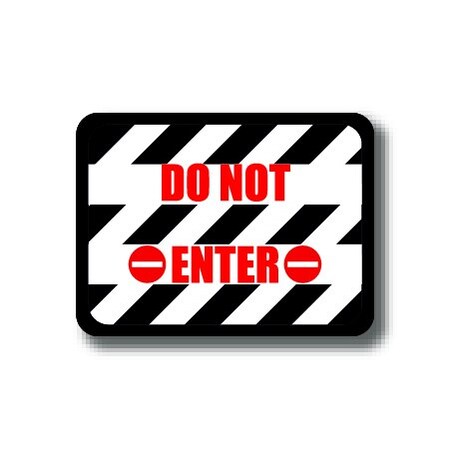 Ergomat 12in x 9in RECTANGLE SIGNS - Do Not Enter DSV-SIGN 108 #2266 ...