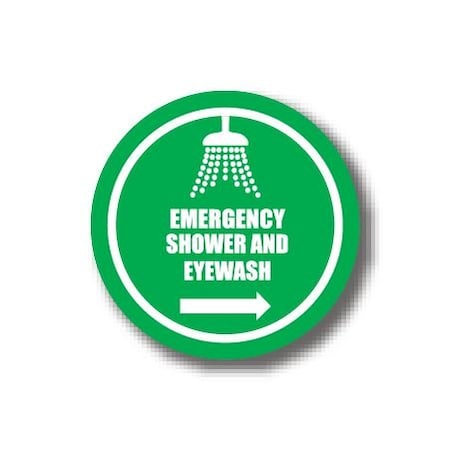 Ergomat 12in CIRCLE SIGNS - Emergency Shower And Eyewash DSV-SIGN 144 ...
