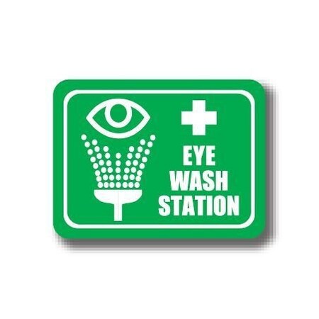 Ergomat 12in x 12in RECTANGLE SIGNS - Eye Wash Station DSV-SIGN 144 ...