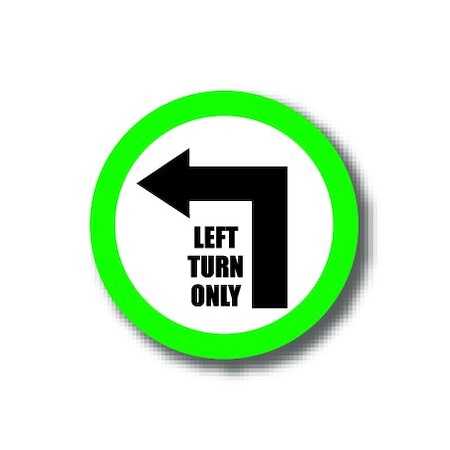 Ergomat 16in CIRCLE SIGNS - Left Turn Only DSV-SIGN 256 #0284 -UEN | Zoro