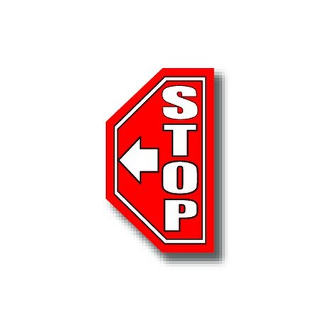 Ergomat 14in x 24in HALF SIGNS - Stop With Arrow Right DSV-SIGN 336 ...