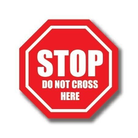 Ergomat 20in OCTAGON SIGNS - Stop Do Not Cross Here DSV-SIGN 400 #0969 ...