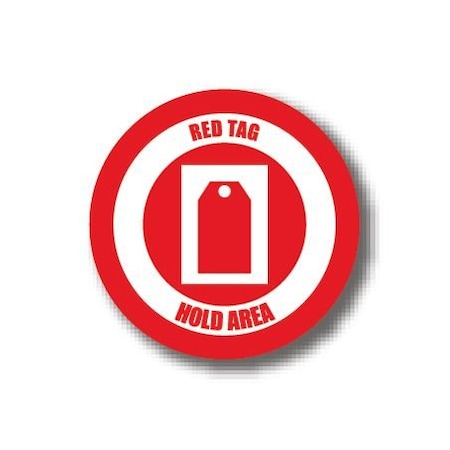Ergomat 24in CIRCLE SIGNS - RED TAG HOLD AREA DSV-SIGN 576 #1992 -UEN ...