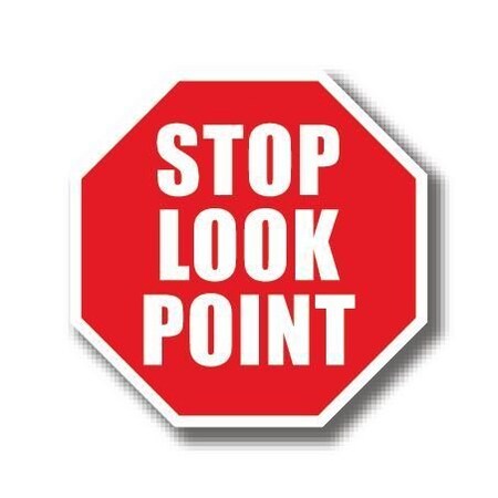 Ergomat 24in OCTAGON SIGNS - Stop Look Point DSV-SIGN 576 #4074 -UEN | Zoro
