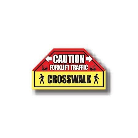 Ergomat 7in x 12in HALF SIGNS - Caution Forklift Traffic Crosswalk DSV ...