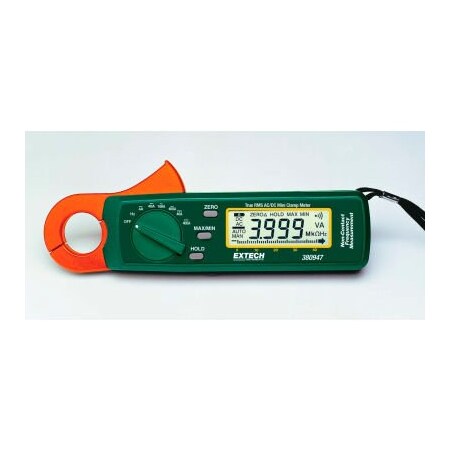 Flir Commercial Systems Extech Mini Clamp Meter, Green/Orange 380947 | Zoro