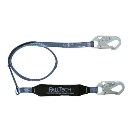 Falltech FallTech ViewPack 6' Web Lanyard, Single Leg with 2 Snap Hooks ...
