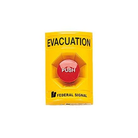 Federal Signal Push Station, Evacuation, Yellow PSEV-Y | Zoro