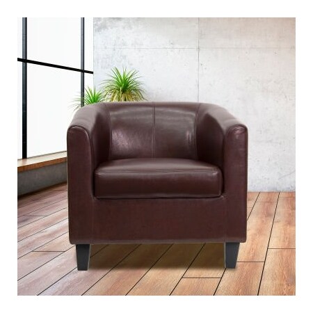 Gec Leather Lounge Guest Chair - Brown BT-873-BN-GG | Zoro