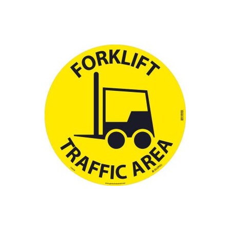 Nmc Global Industrial„¢ "Forklift Traffic Area" Floor Sign, 17" Dia ...