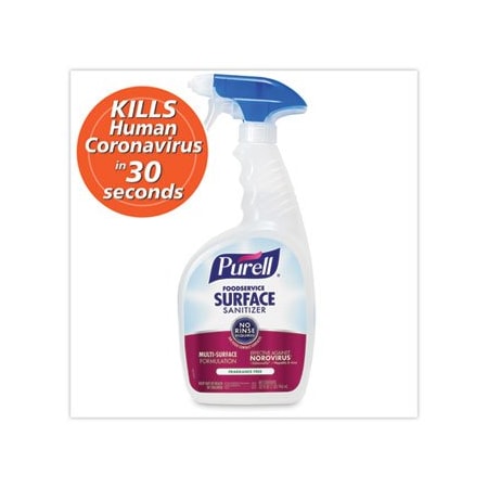 Gojo PURELL, FOODSERVICE SURFACE SANITIZER, FRAGRANCE FREE, 32 OZ SPRAY ...