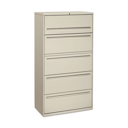 Hon HON, 700 SERIES FIVE-DRAWER LATERAL FILE WITH ROLL-OUT SHELF, 36W X ...