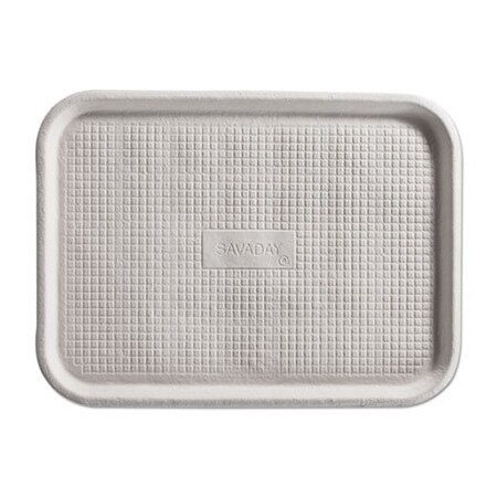 Huhtamaki Chinet, Savaday Molded Fiber Flat Food Tray, White, 12x16 ...