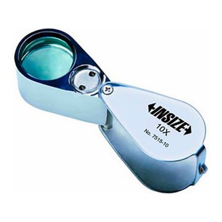 Insize Folding Magnifier w/ Illumination & 10X Magnification 7515-10 | Zoro