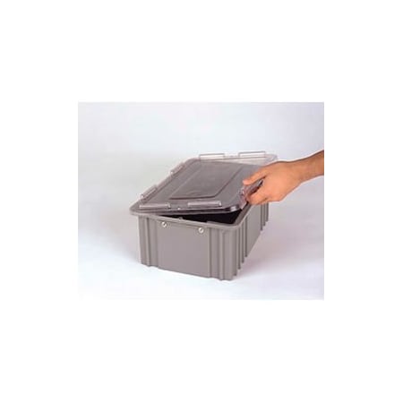 Lewisbins Heavy Duty Snap-On Cover 1000 Series CDC1020, Clear, PK6 ...