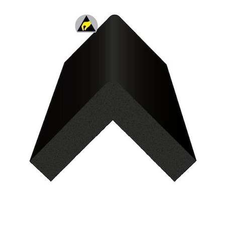 Ergomat Large Square Corner Bumper ESD Black LSCB120-ESD-BK | Zoro