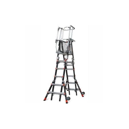 Little Giant Ladders Little Giant Fiberglass Compact Safety Cage Ladder ...