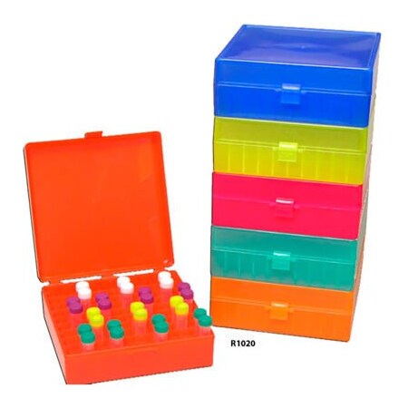Mtc Bio Storage Box with Hinged Lid For 1.5 ml Tubes, 100 Place, Green ...