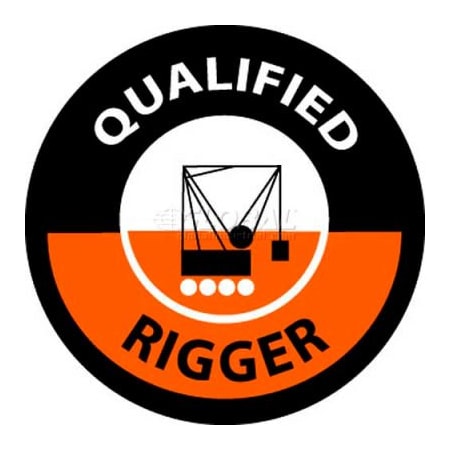 National Marker Co NMC Hard Hat Emblem, Qualified Rigger, 2in Dia ...