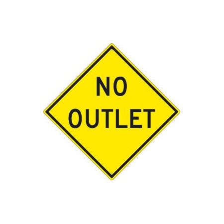National Marker Co NMC Traffic Sign, No Outlet Sign, 30in X 30in ...