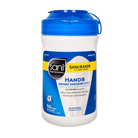 Nice-Pak Products SaniPro, HANDS INSTANT SANITIZING WIPES, 6 X 5, WHITE ...