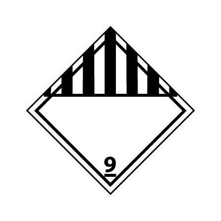 National Marker Co DOT Placard - Class 9 DL50R | Zoro