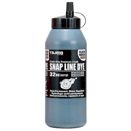 Tajima Black 32oz Permanent Chalk Line Dye PLC3-BK900 | Zoro