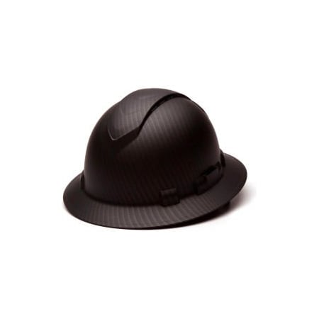 Pyramex Ridgeline Vented Full Brim Hard Hat, Matte Black Graphite ...