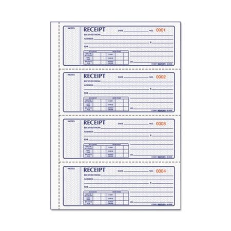 Rediform Rediform, Money Receipt Book, 7 X 2 3/4, Carbonless Triplicate ...