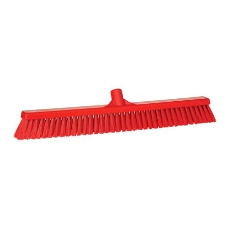 Remco Vikan 24in Combo Push Broom- Soft/Stiff, Red 31944 | Zoro