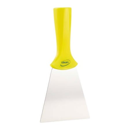 Remco Vikan 4in Stainless Steel Handle Mounted Scraper, Yellow 40116 | Zoro
