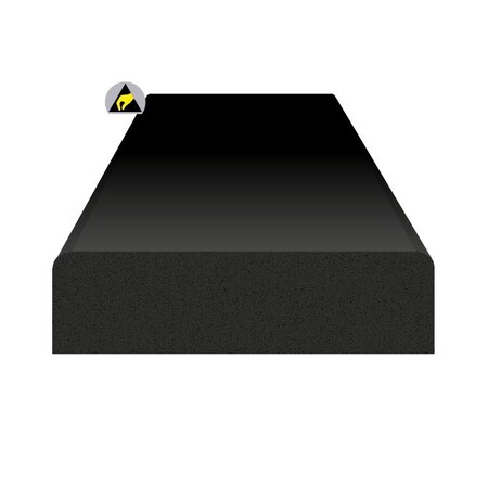 Ergomat Rounded Edge Surface Bumper ESD Black RESB120-ESD-BK | Zoro