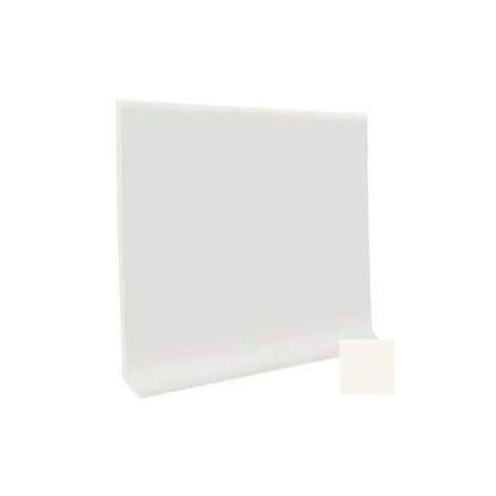 Roppe Cove Base 700 Series TPR 4inX1/8inX48in - White 40C74P170 | Zoro