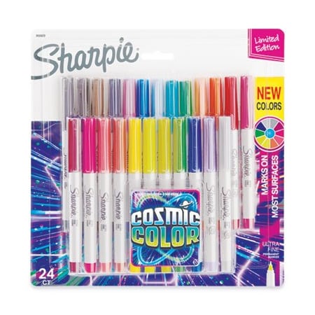 Sanford Sharpie, COSMIC COLOR PERMANENT MARKERS, EXTRA-FINE NEEDLE TIP ...