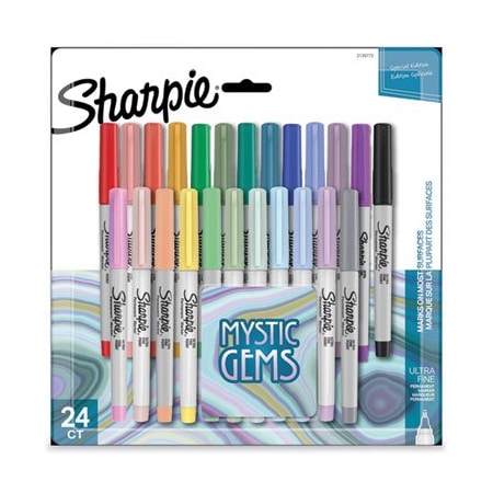 Sharpie Permanent Marker, Multi, Ultra Fine Tip, 24 PK 2136772 | Zoro