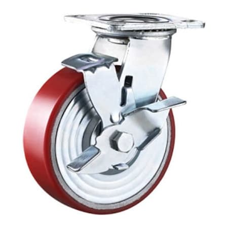 Spanco Wheel Brakes for 8in Polyurethane Casters 32-0051 | Zoro