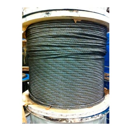 Southern Wire 250' 5/8in Dia. 6x19 Improved Plow Steel Bright Wire Rope ...