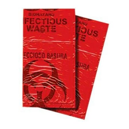 Think Safe First Voice Red Biohazard Waste Disposable Bags, 7-10 Gallon ...