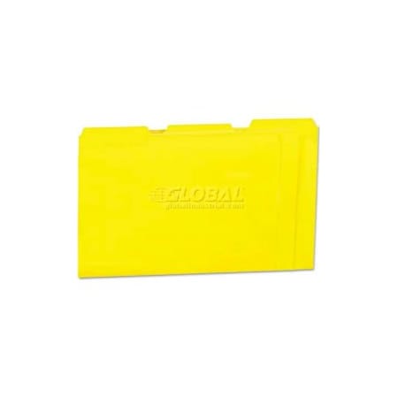 Universal Colored File Folders, 1/3 Cut One-Ply Top Tab, Letter, Yellow ...